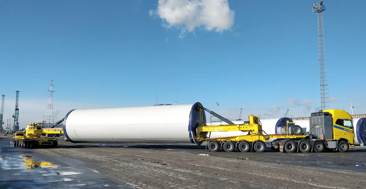 Un Mega Windmill Noteboom per turbine eoliche giganti - Sollevare