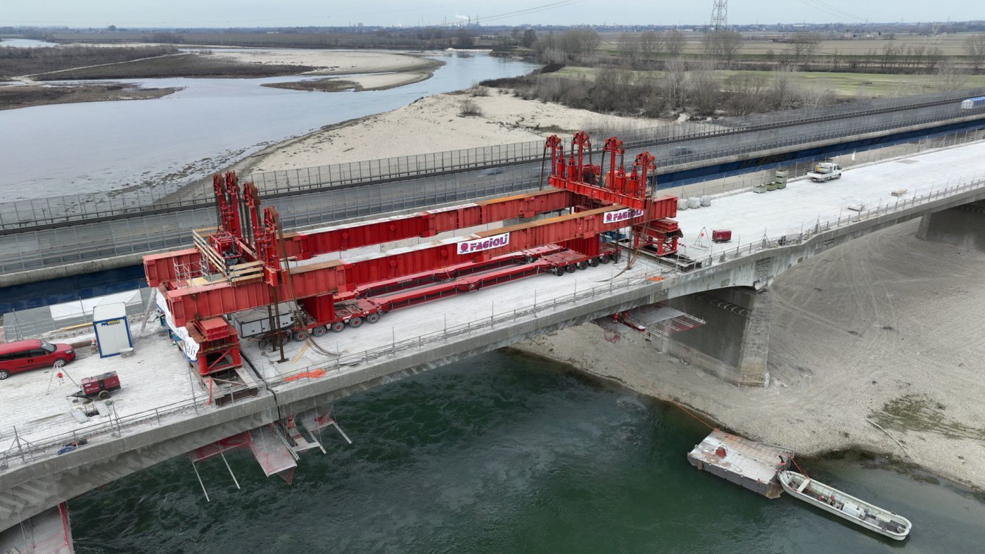 Fagioli conclude la manutenzione del ponte sul Po con la straordinaria ...